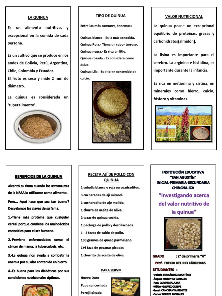 Triptico de La Quinua | PDF