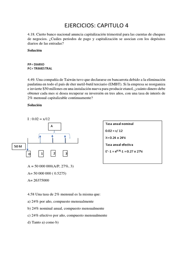 EJERCICIOS Capitulo 4 | PDF