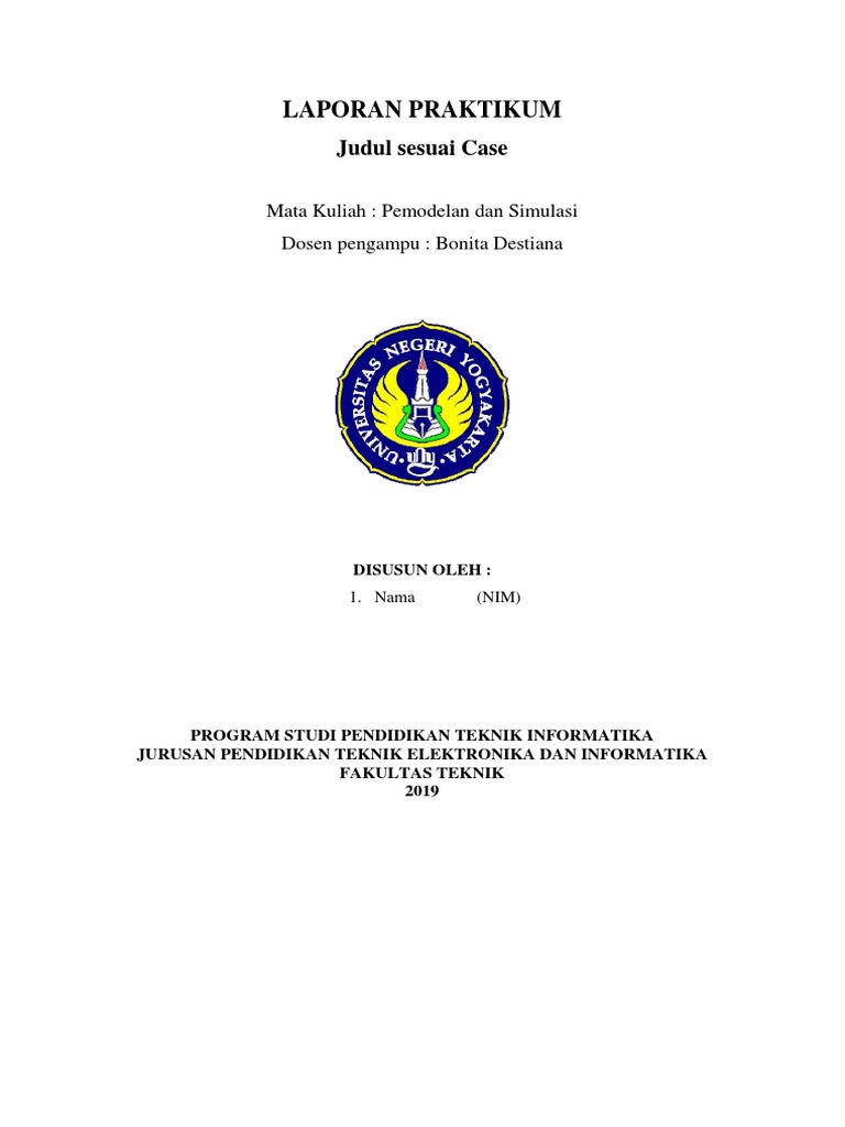 Contoh Template Laporan Pemodelan Dan Simulasi | PDF