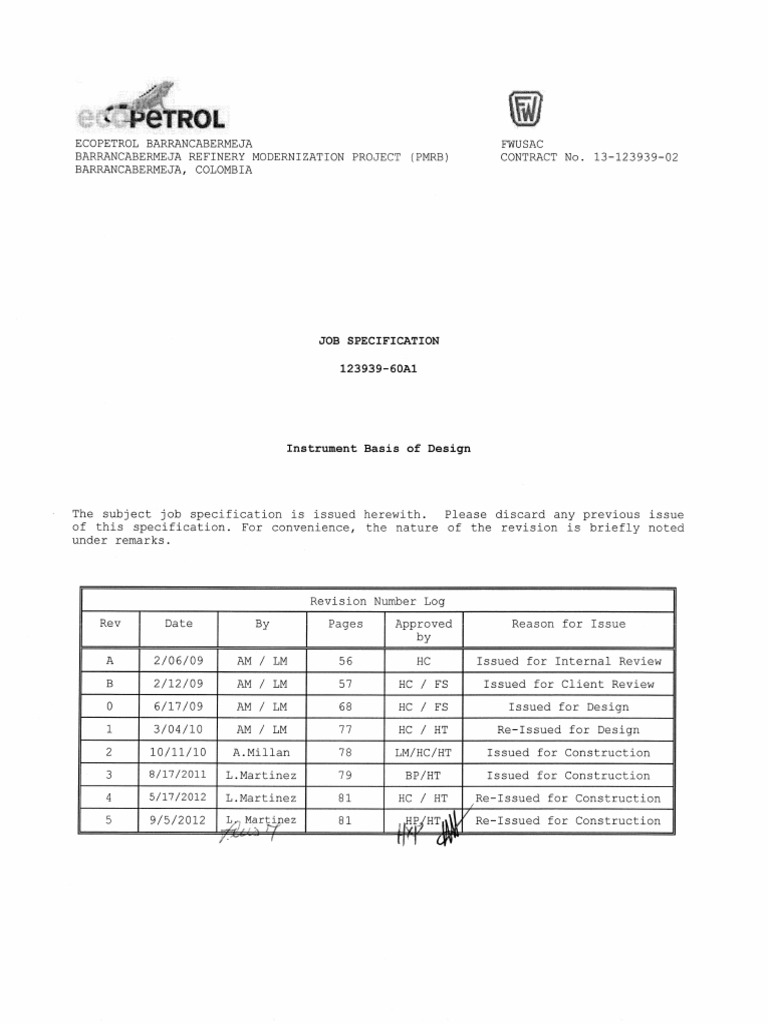 Refinery Instrument Design Guide | PDF | Instrumentation | Pipe (Fluid ...