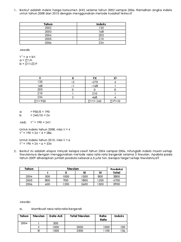 Contoh Soal Uas Statistik | PDF