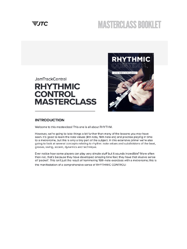 Jake Willson Rhythmic Control Pdf