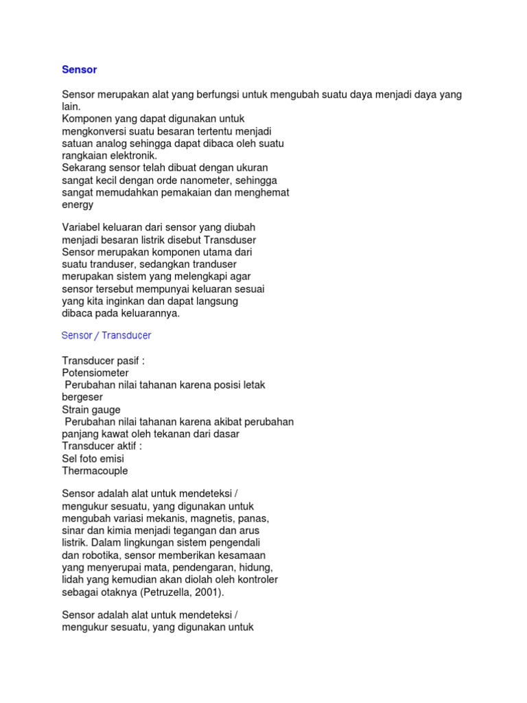 Sensor 1 | PDF