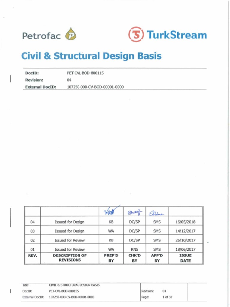 PET-CVL-BOD-800115-04 - Civil & Structural Design Basis | Download Free ...