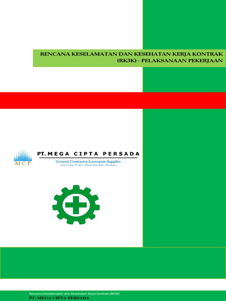 Rencana Keselamatan Konstruksi RK3K | PDF | Teknologi & Rekayasa