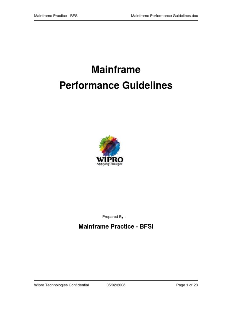 Mainframe Performance Guidelines Pdf Database Index Sql