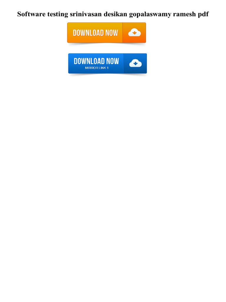 Software Testing Srinivasan Desikan Gopalaswamy Ramesh PDF | PDF ...