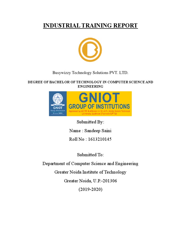 Intership Report - Busybusy | PDF | Web Development | World Wide Web