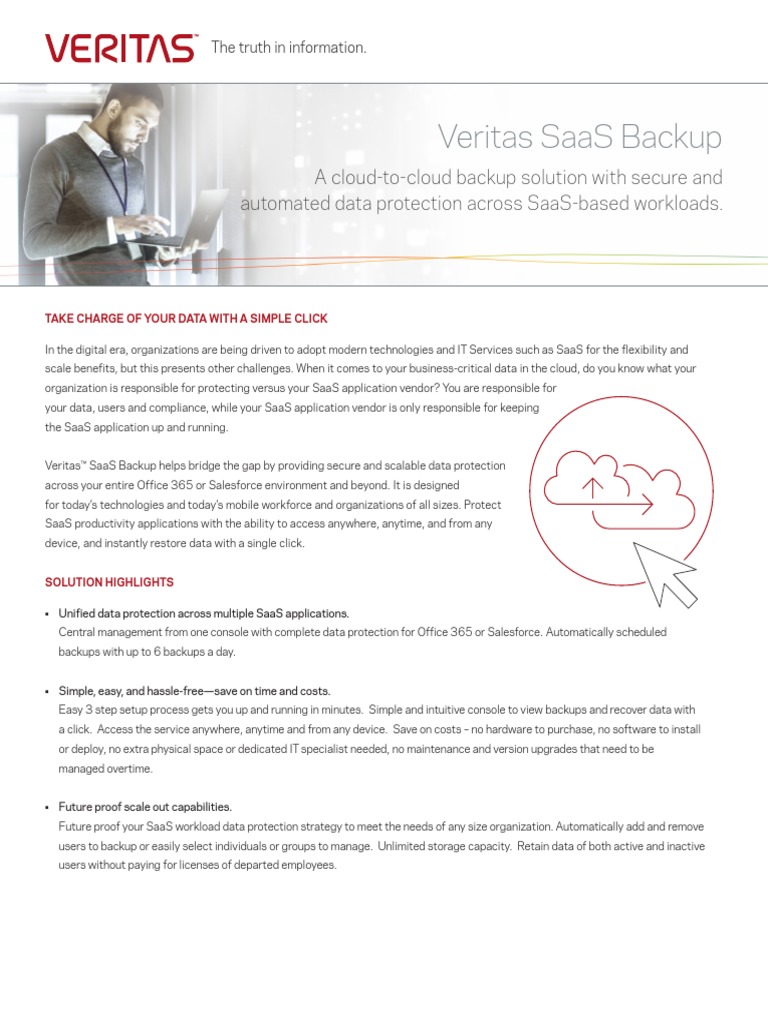 Veritas Saas Backup | PDF | Software As A Service | Backup