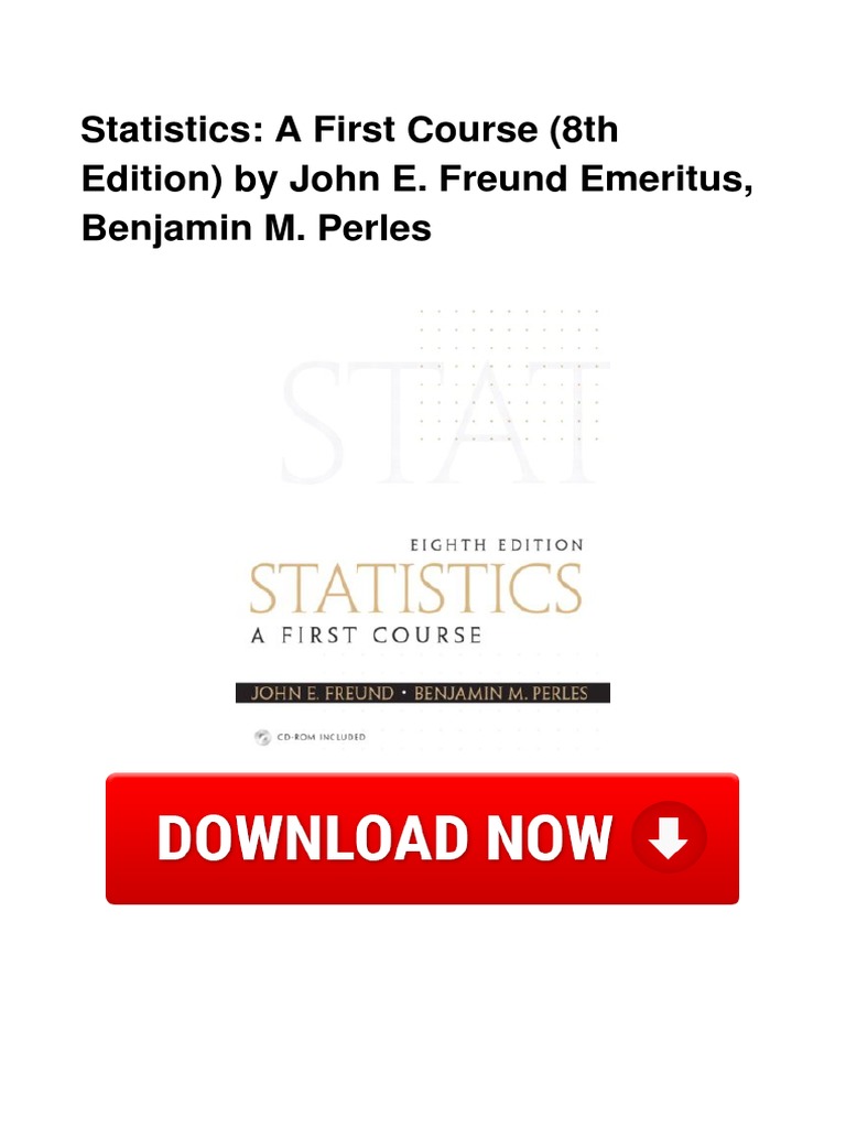Statistics A First Course 8th Edition PDF | PDF