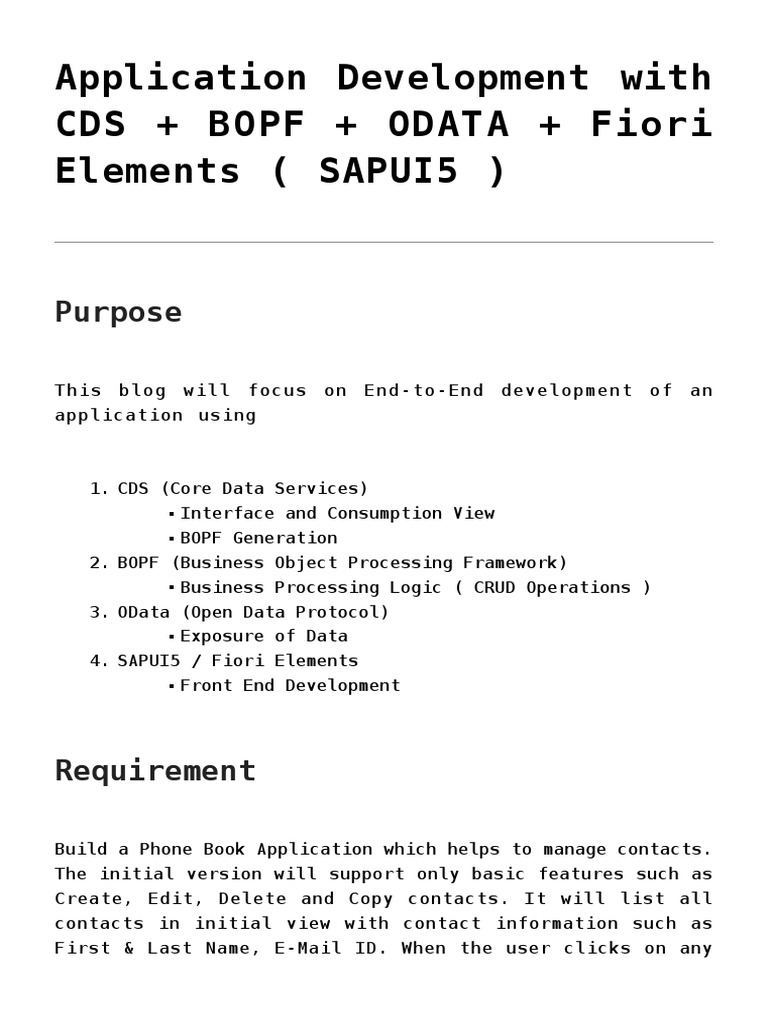 Bopf Tutorial Pdf Mobile App Object Computer Science 9007