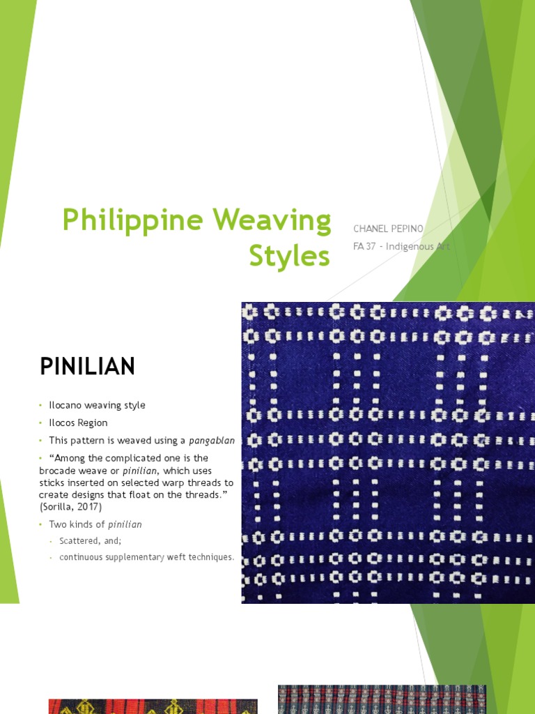 Philippine Traditional Weaving Styles | PDF | Weaving | Loom