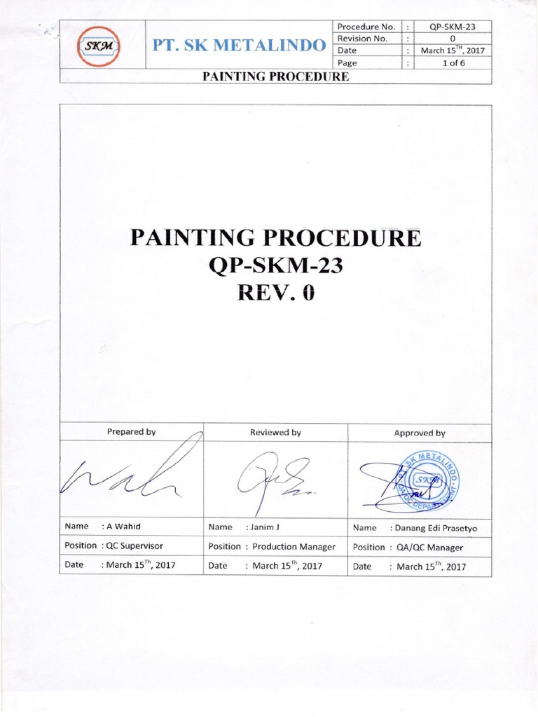 Painting Procedure PDF | PDF