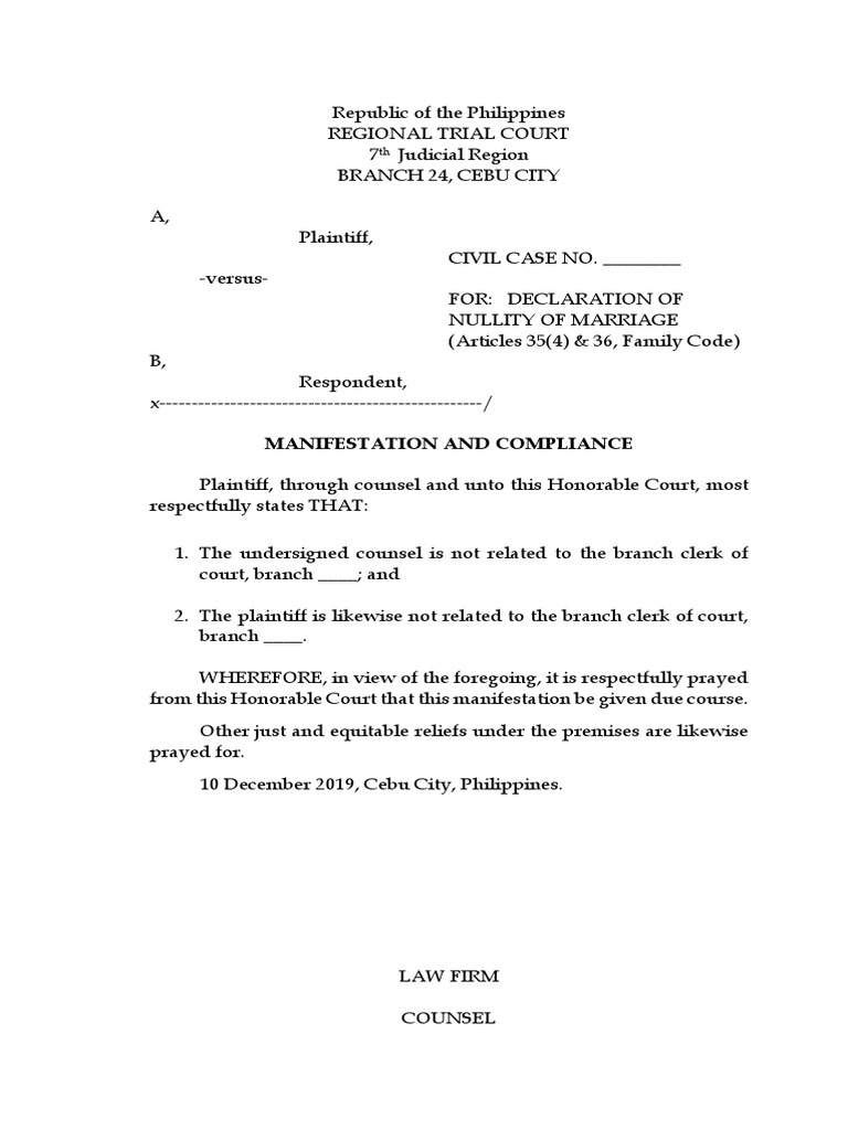 Manifestation Under Oath - Not Related To Clerk of Court | PDF ...