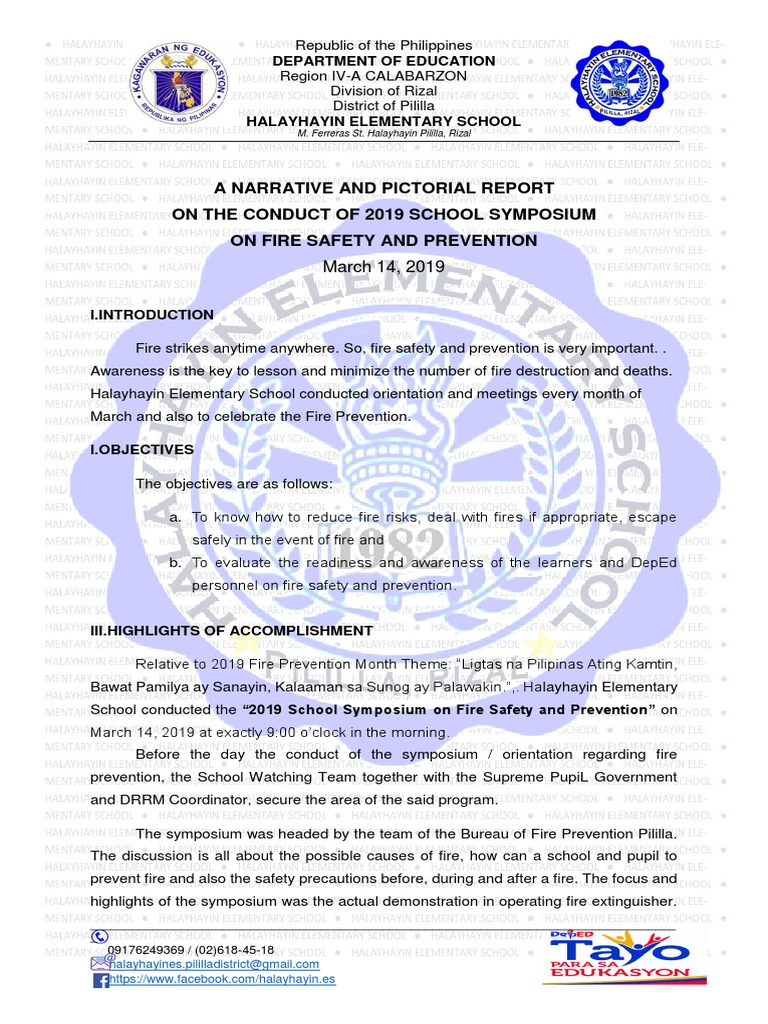 Narrative Report | Download Free PDF | Fires | Fire Safety
