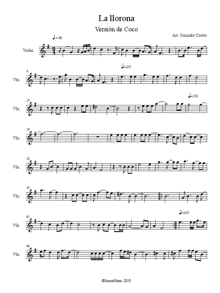 La Llorona - Coco PDF | PDF