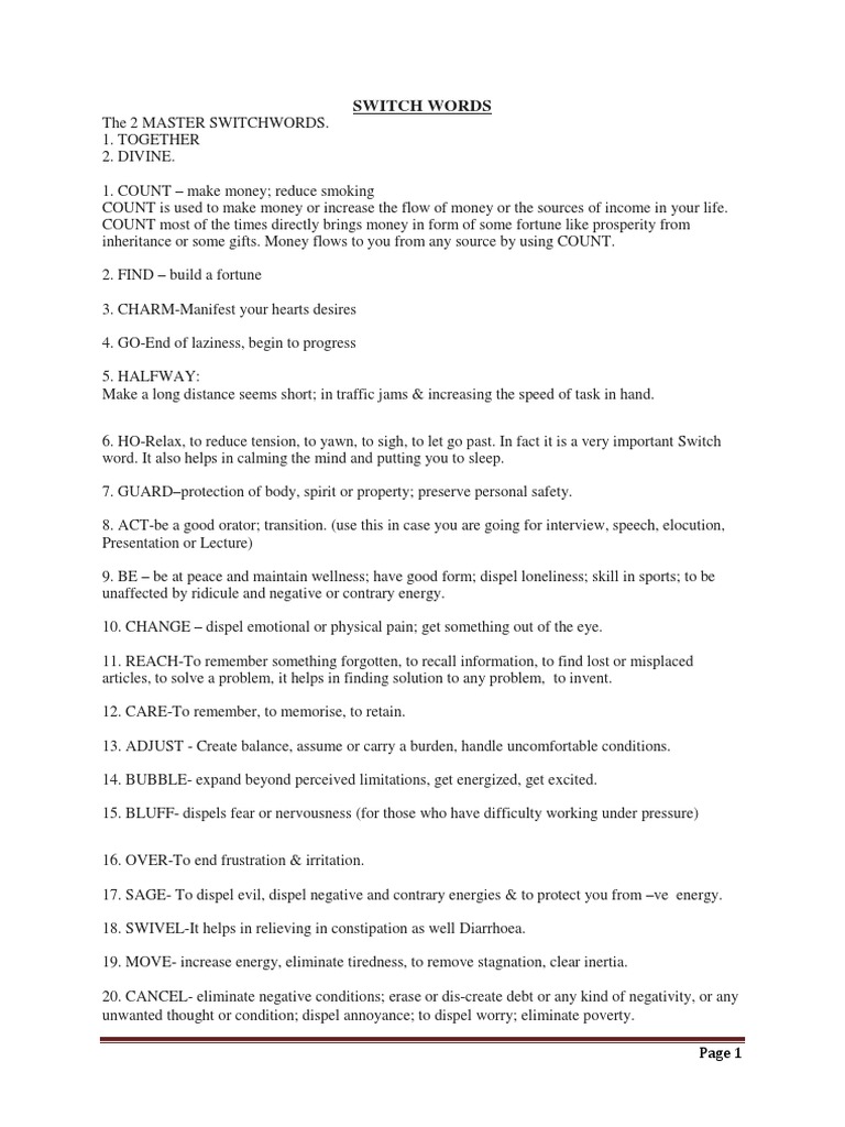 SWITCHWORDS | PDF