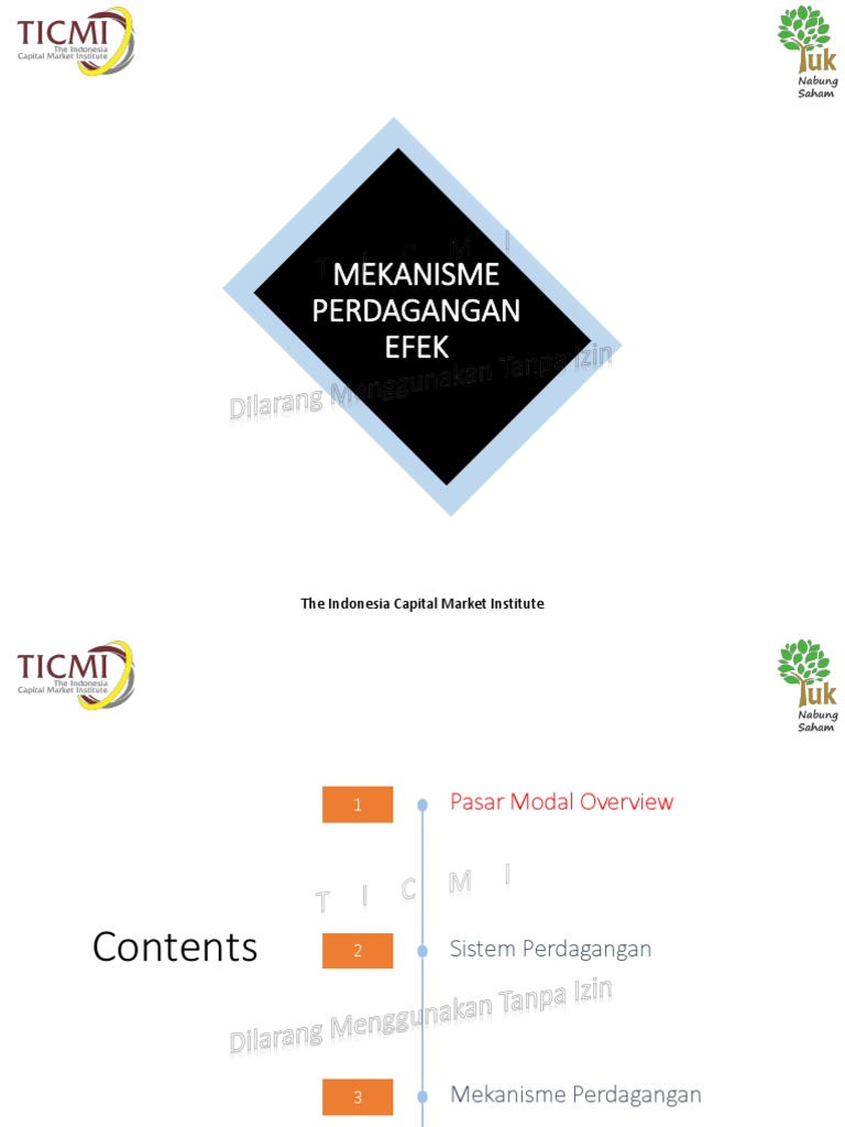 2 - TICMI-MPE-Mekanisme Perdagangan Efek Merged 13012018 PDF | PDF ...