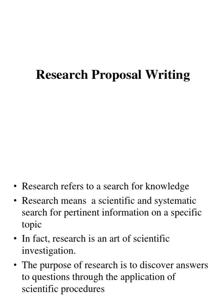 How To Write A Research Proposal in General | PDF | Scientific Method ...
