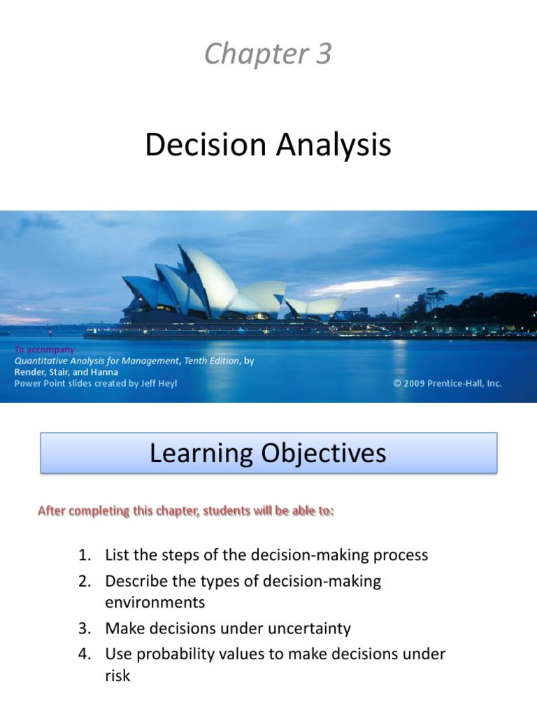 QA Chapter3 | PDF | Decision Theory | Decision Making