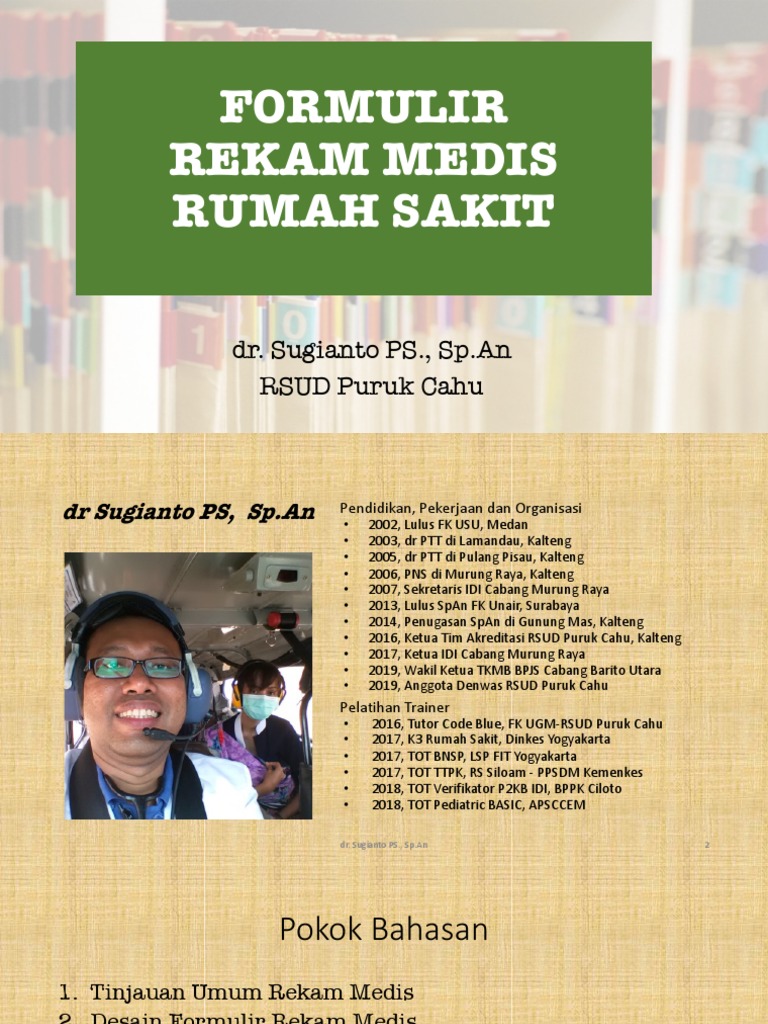 Desain Formulir Rekam Medis Rumah Sakit | PDF