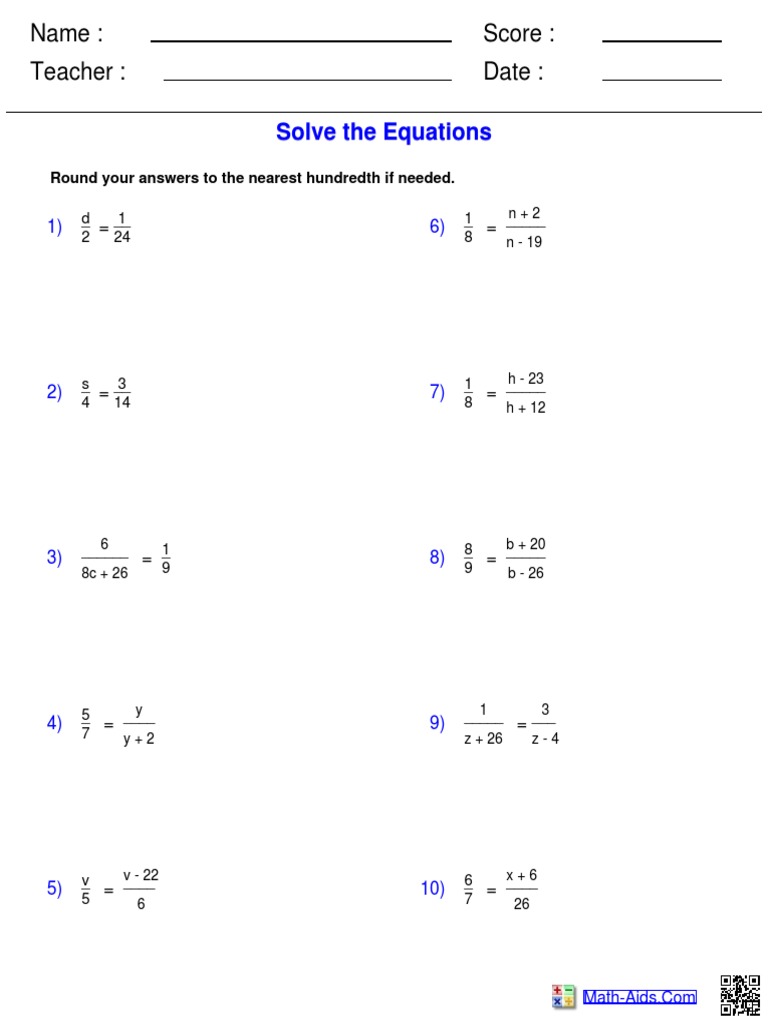 Algebra1 Equations Solving Props | PDF | Teaching Mathematics