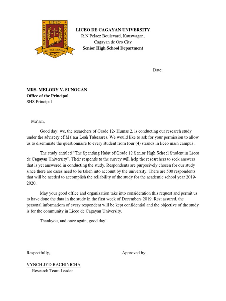 Instrument Letter | PDF