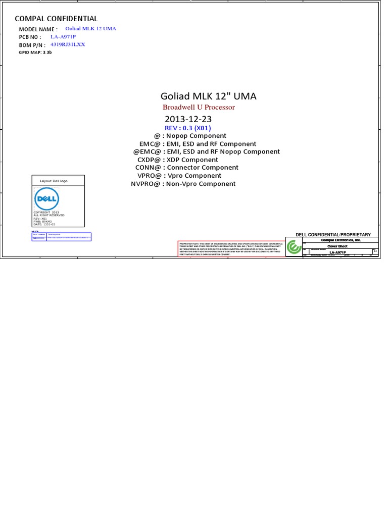 Compal La-A971p r0.3 Schematics PDF | PDF | Usb | Electronics