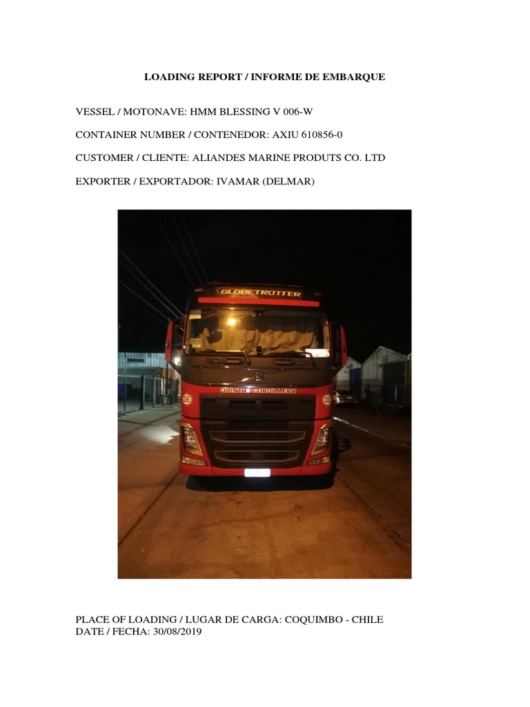 Loading Report Mix 300819 PDF | PDF | Business | Nature