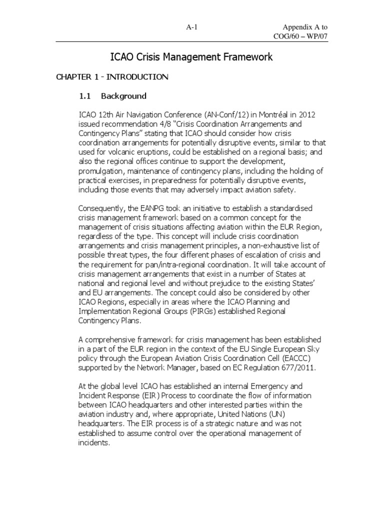 CRISIS Management Framework | PDF | Crisis Management | Airport