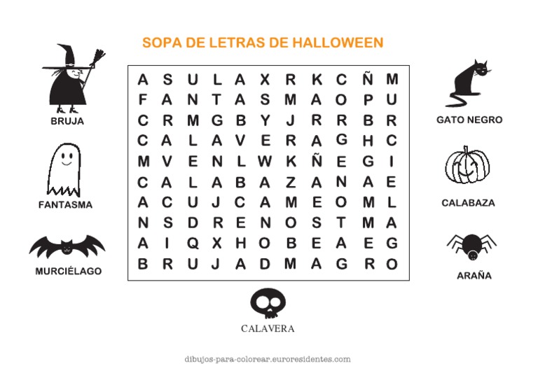 Sopa Letras Halloween PDF | PDF