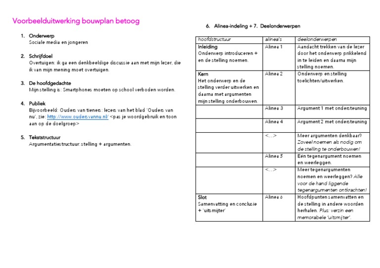 Bouwplan Betoog PDF | PDF
