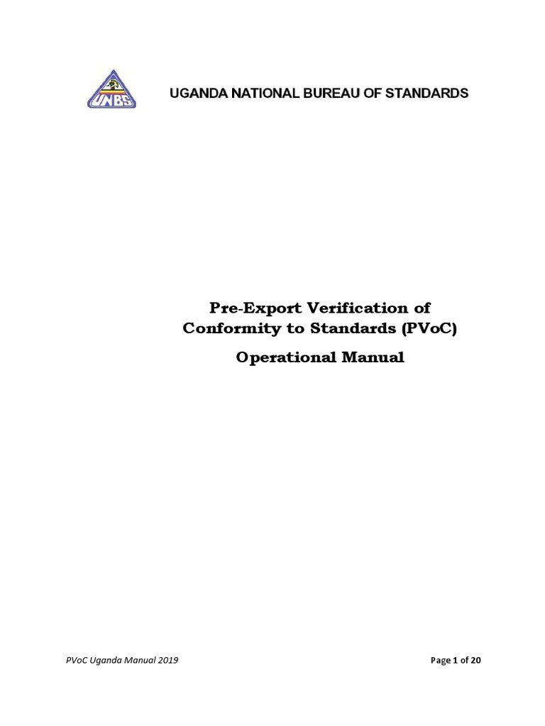 PVoC Manual 2019 | PDF | Business | Economies