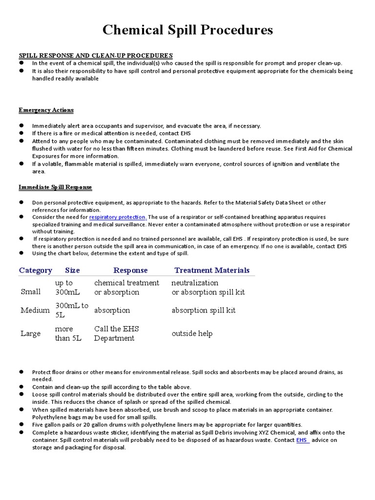 Spill Kit Presentation | PDF | Personal Protective Equipment | Prevention