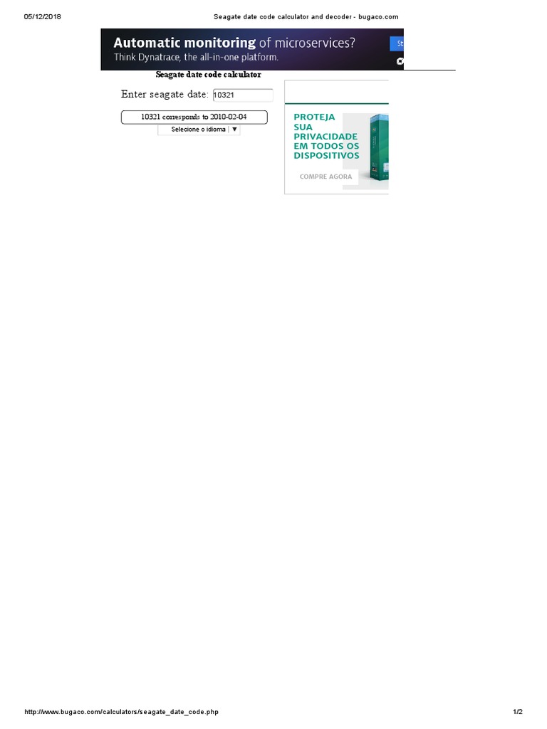 Seagate Date Code Calculator and Decoder | PDF