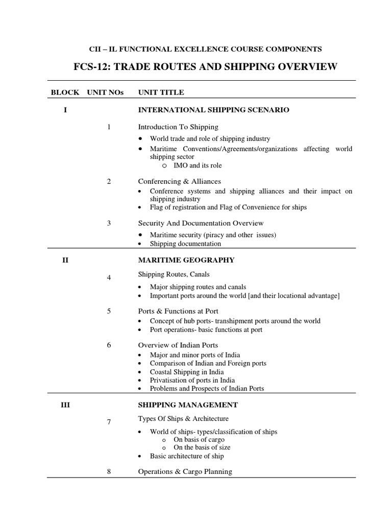 Trade Routes and Shipping Overview | PDF | Cargo | Transport