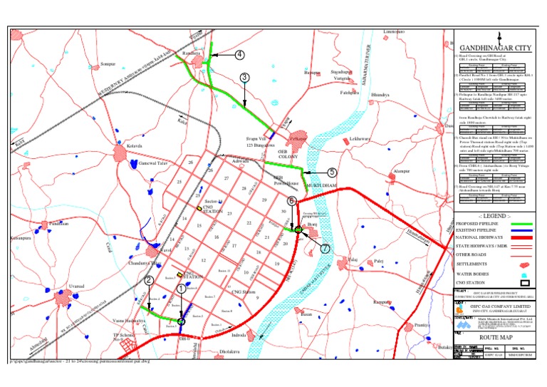 Gandhinagar Map | Download Free PDF | Geomatics | Infographics