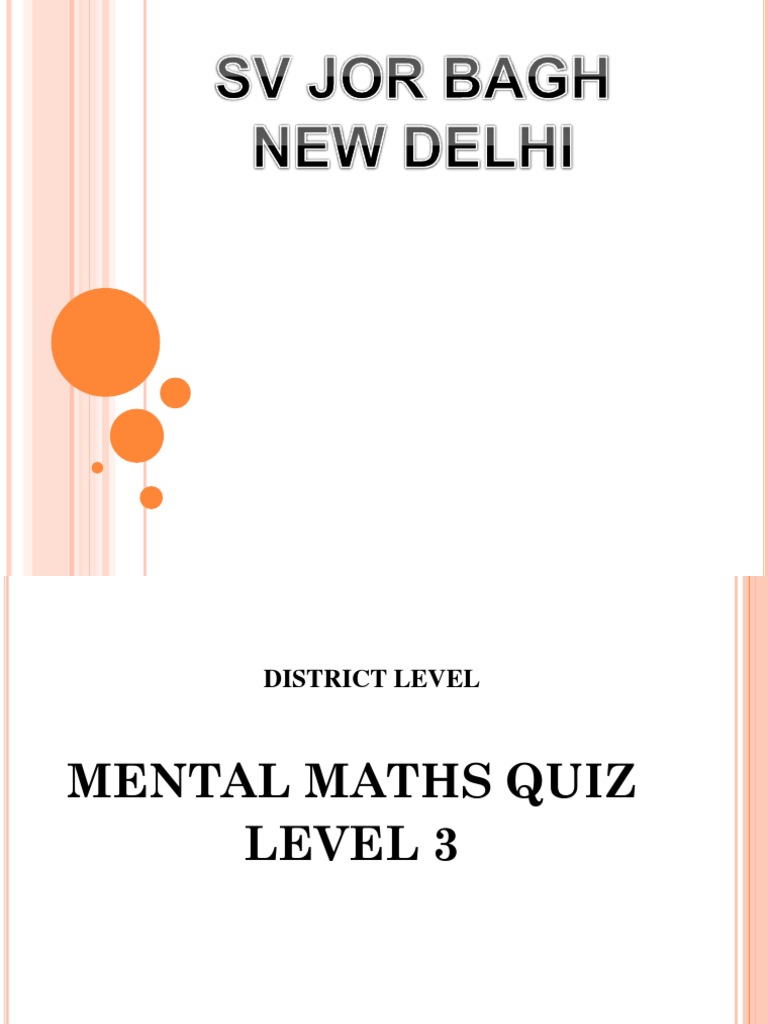 CLASS 10th MENTAL MATHS | PDF