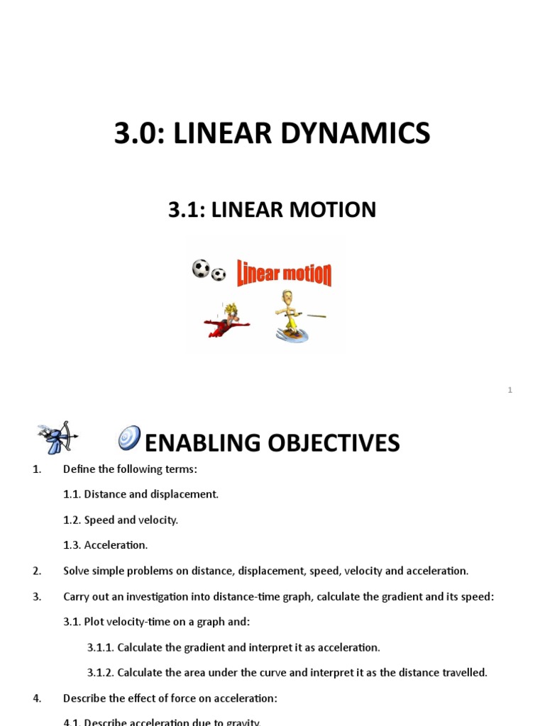 Linear Motion | PDF | Acceleration | Velocity