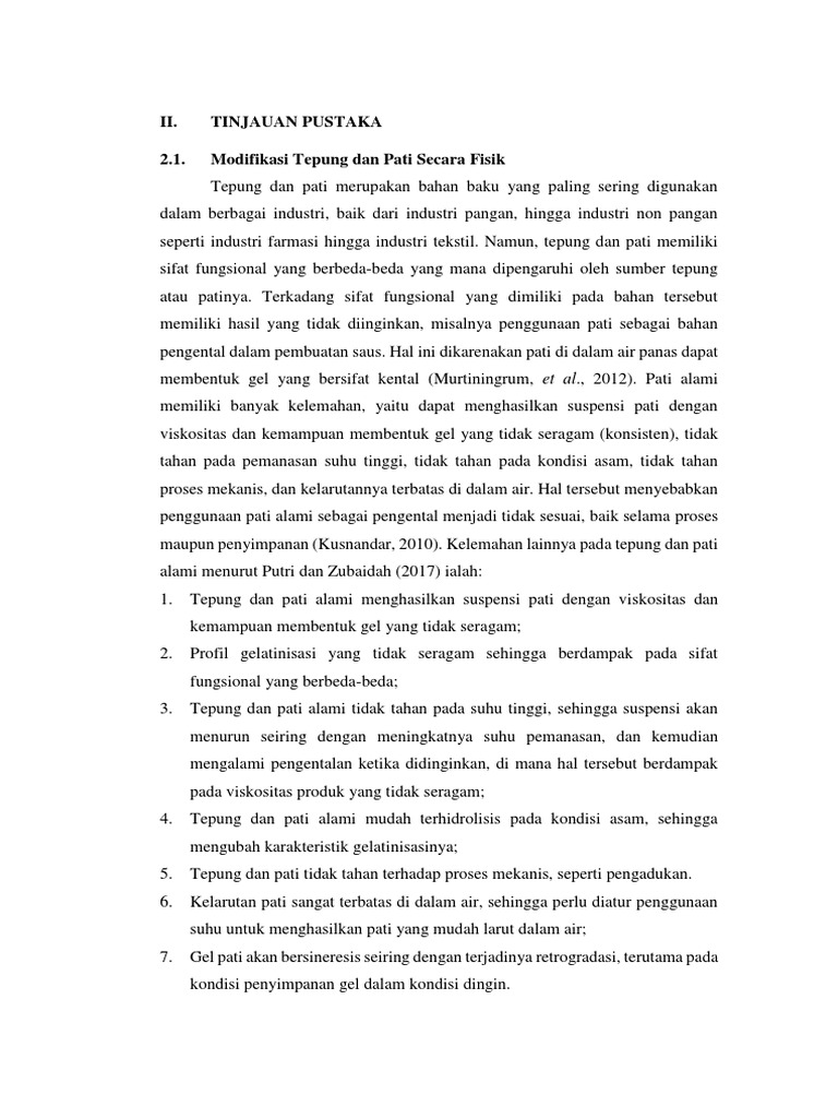 Modifikasi Fisik Pati untuk Industri | PDF | Kesehatan Holistik ...