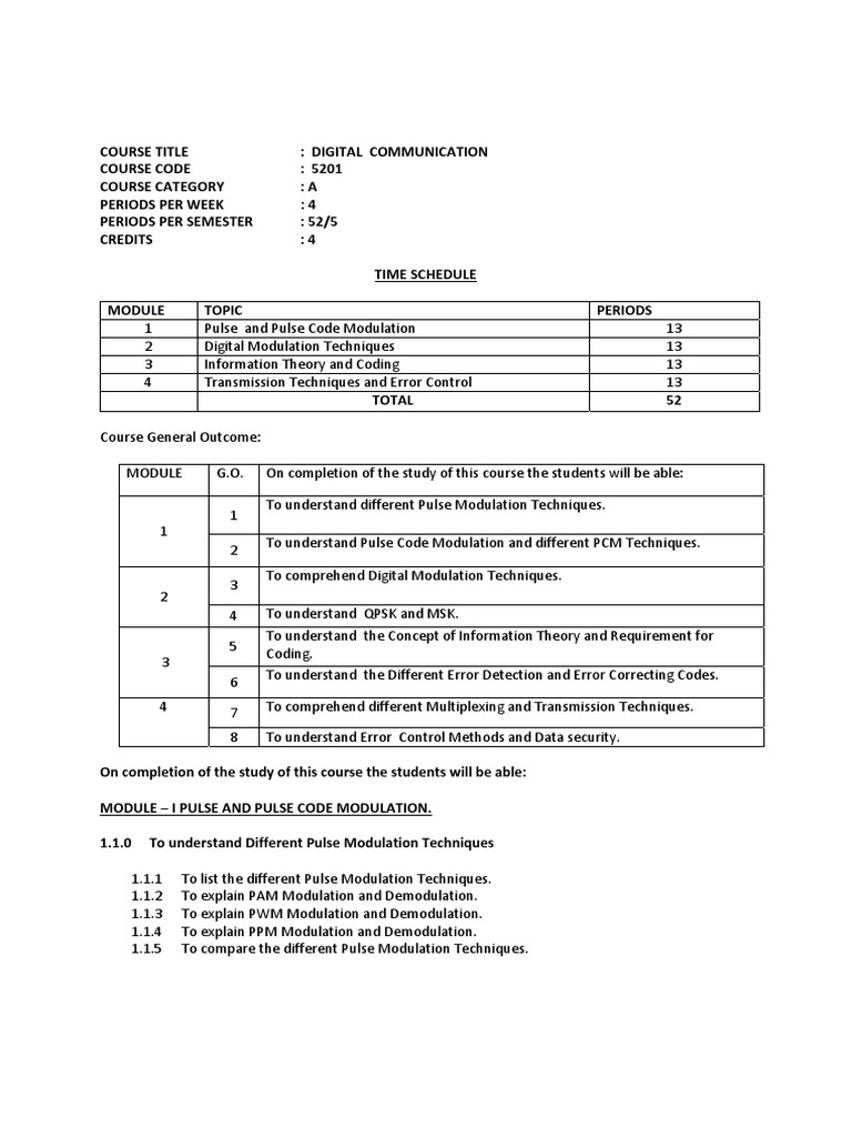 5201 PDF | PDF | Error Detection And Correction | Modulation