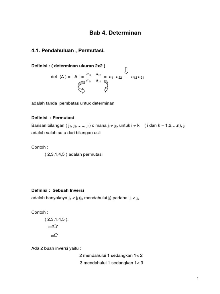 Cara Mencari Determinan PDF | PDF