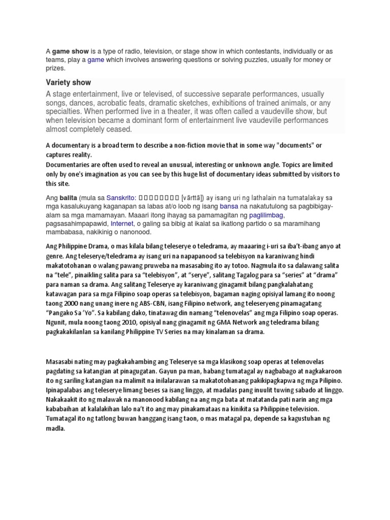 Telebisyon | PDF