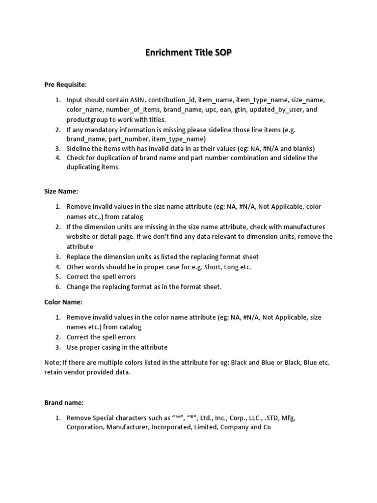Enrichment Title SOP | PDF | Computer Data | Areas Of Computer Science