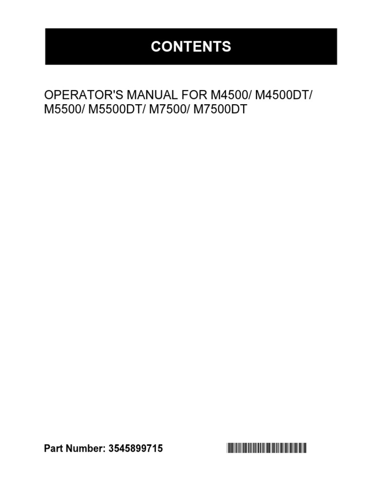 M4500-M5500-M7500 DT Ops | PDF