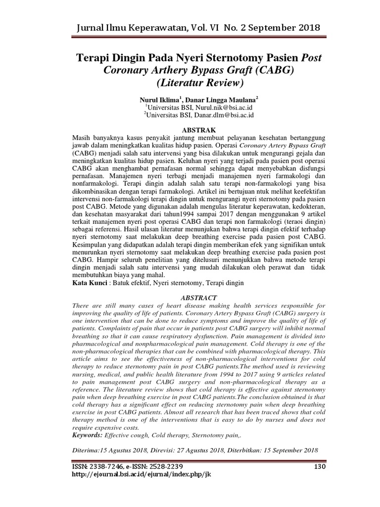 Terapi Dingin Utk Post Op CABG | PDF