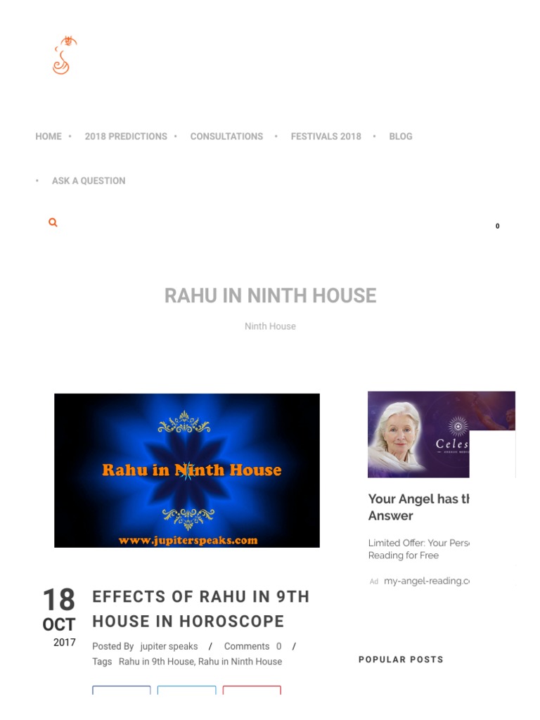 10 Effects of Rahu in 9th House in Horoscope - Rahu in Ninth House | PDF | Hindu Astrology ...
