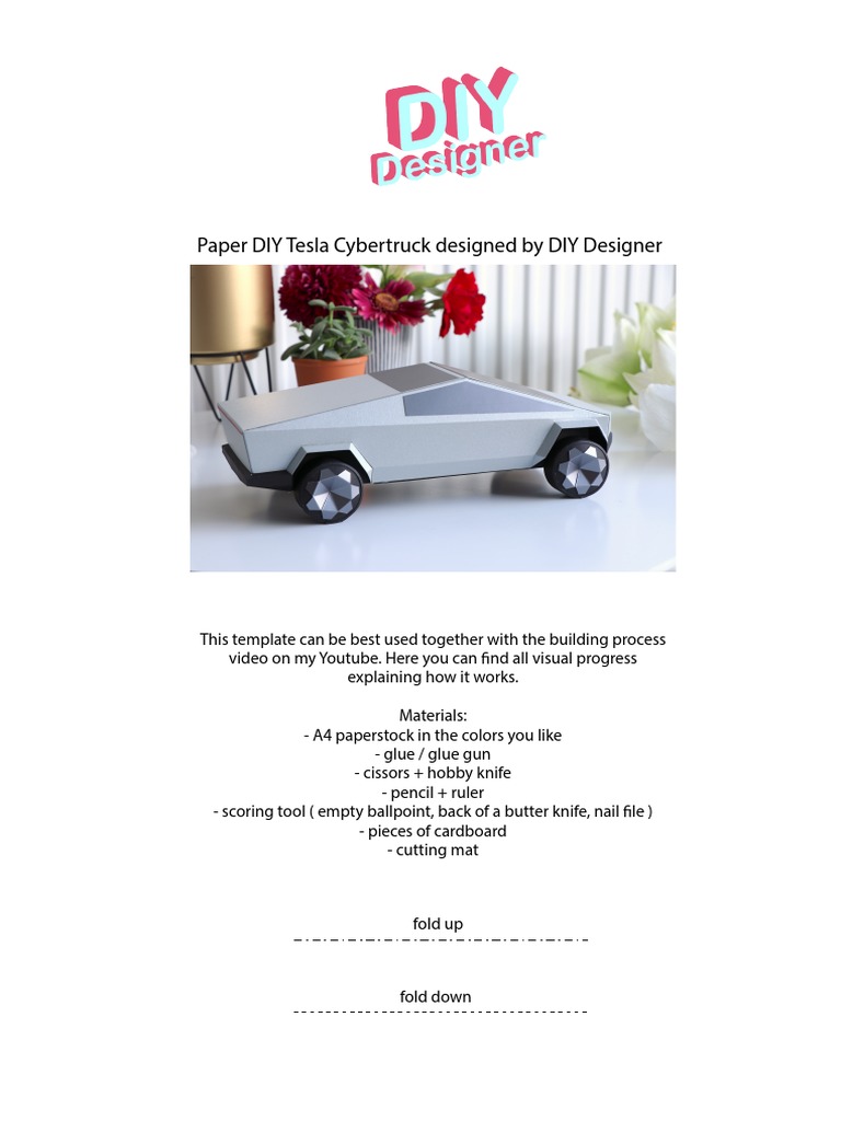 DIY Designer CyberTruck Template | PDF | Vehicles | Motor Vehicle