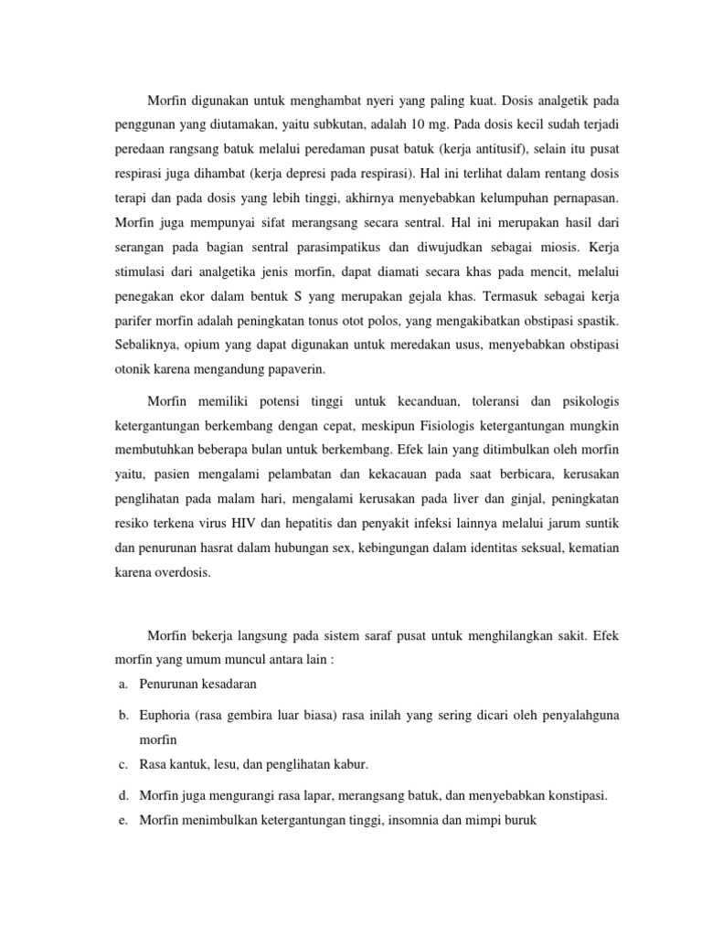 Efek Toksik Morfin | PDF