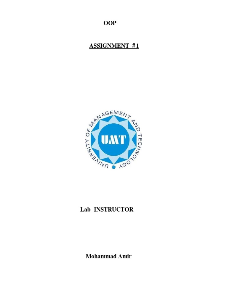 Oop Assignment 1 Pdf Subroutine Method Computer Programming 0894